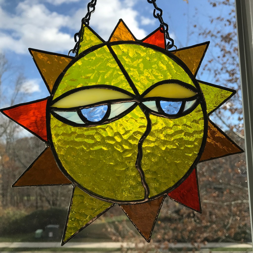 SOLD: Stained Glass Sun Face | fountain pen users